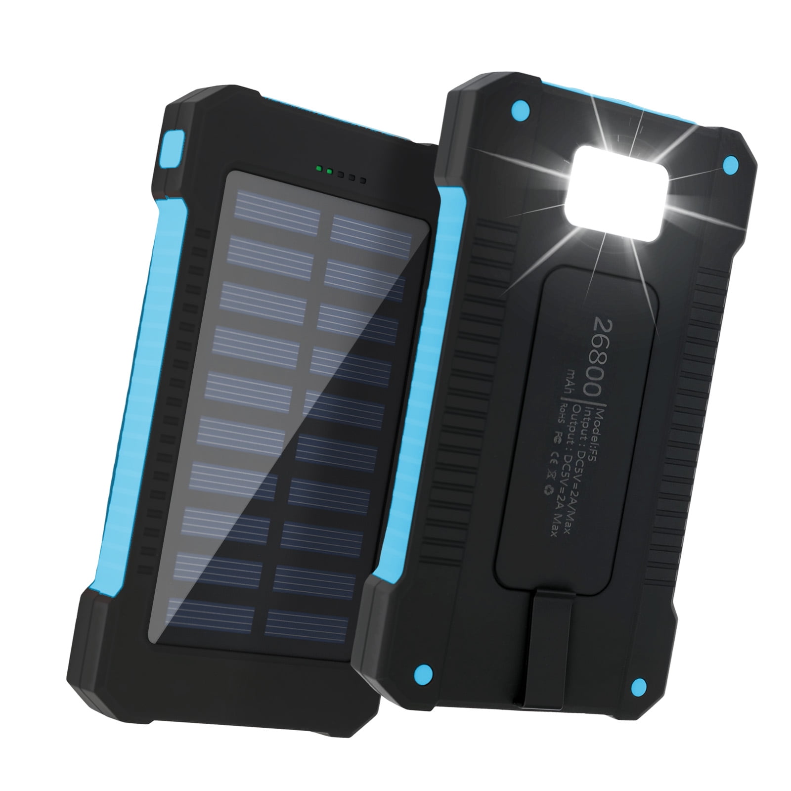 Solar Charger Power Bank 26800mAh, Portable Fast Charging Power Bank ...