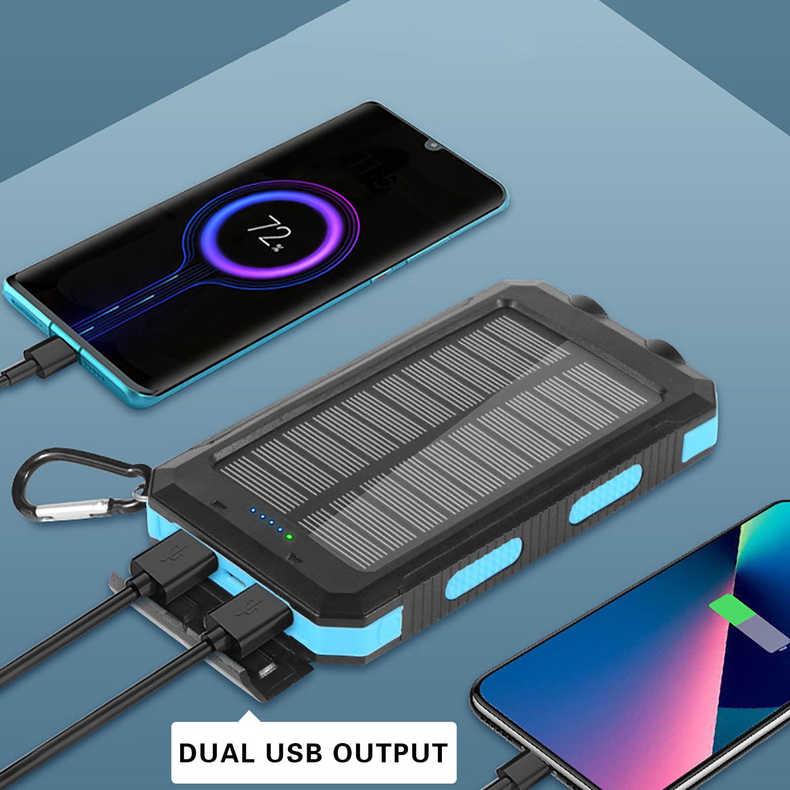 Solar Charger Power Bank - 36800mAh Type-C 5V3.1A Fast Charging Power ...