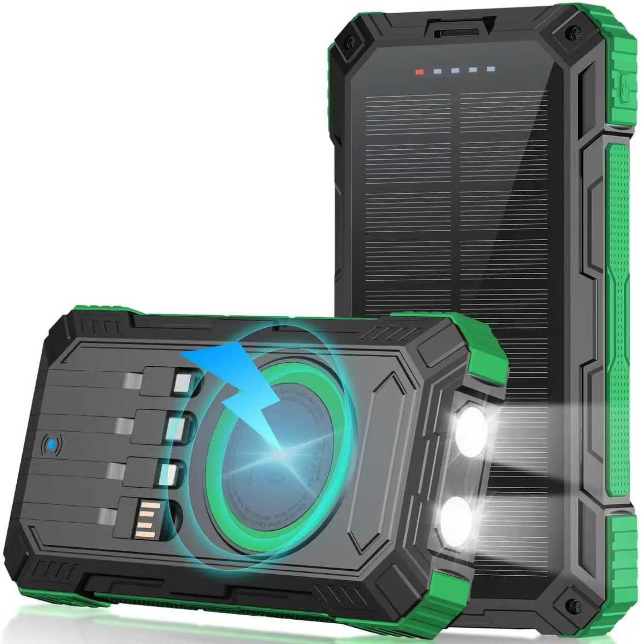 Solar Charger Power Bank 49800mAh Portable solar panels QC 3.0 22.5W ...