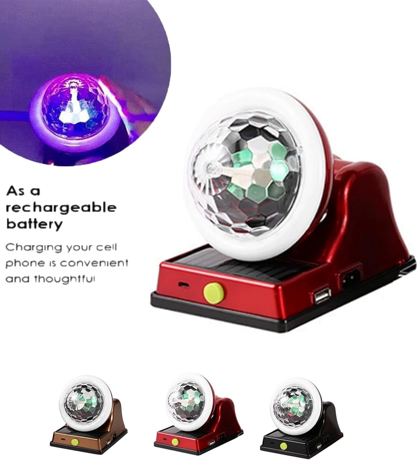 Solar Charging Colorful Magic Ball RGB Atmosphere Light,Multi Colors ...