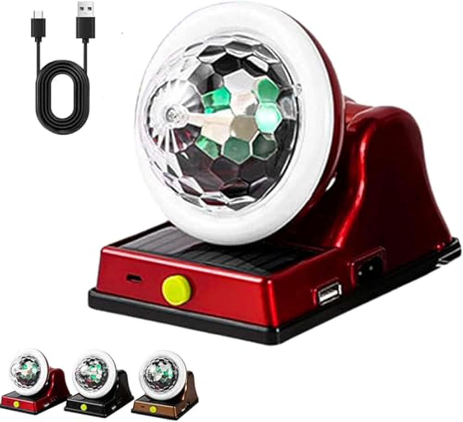 Solar Charging Colorful Magic Ball RGB Atmosphere Light, USB Charging ...