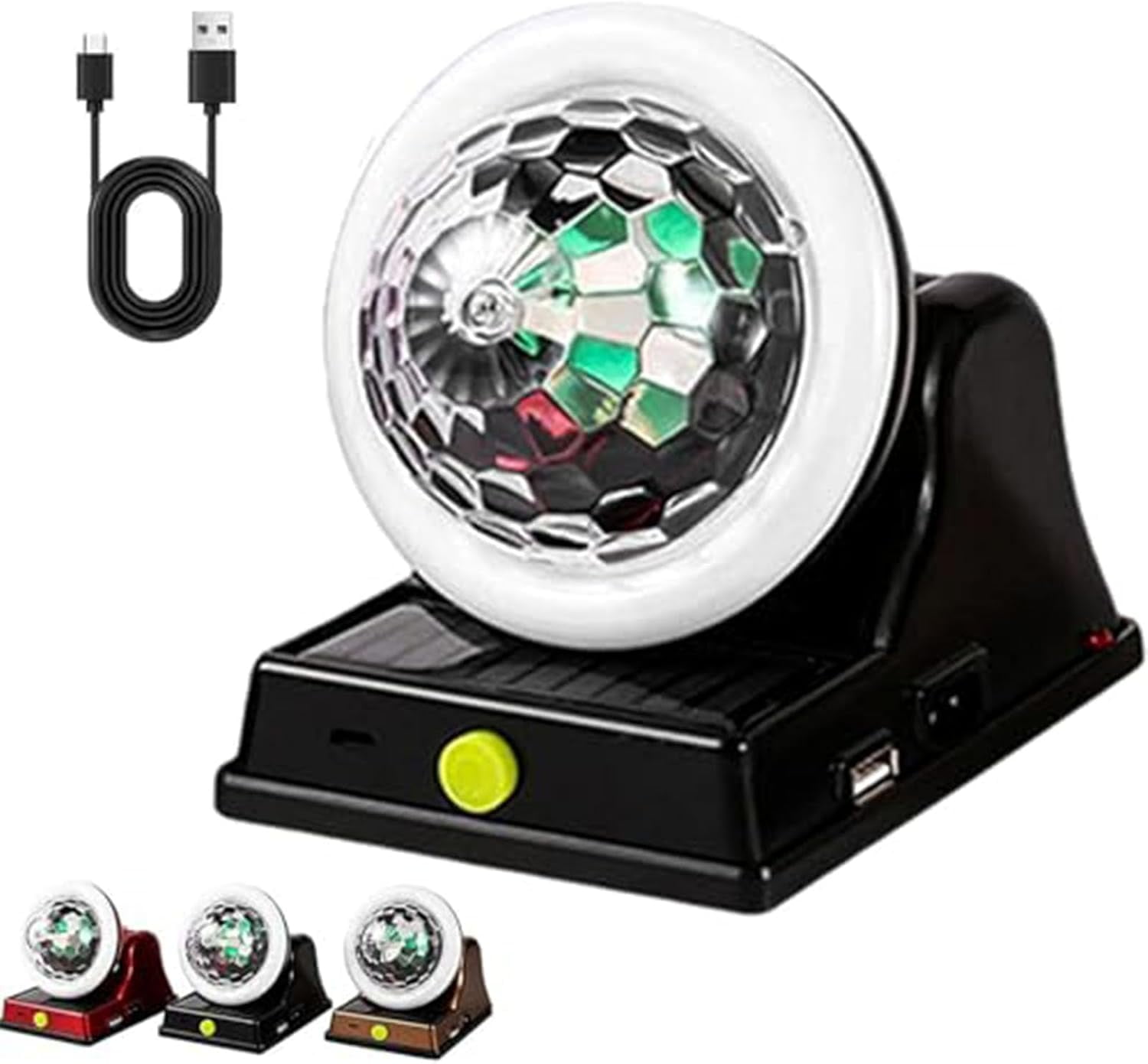 Solar Charging Colorful Magic Ball RGB Atmosphere Light, USB Charging ...