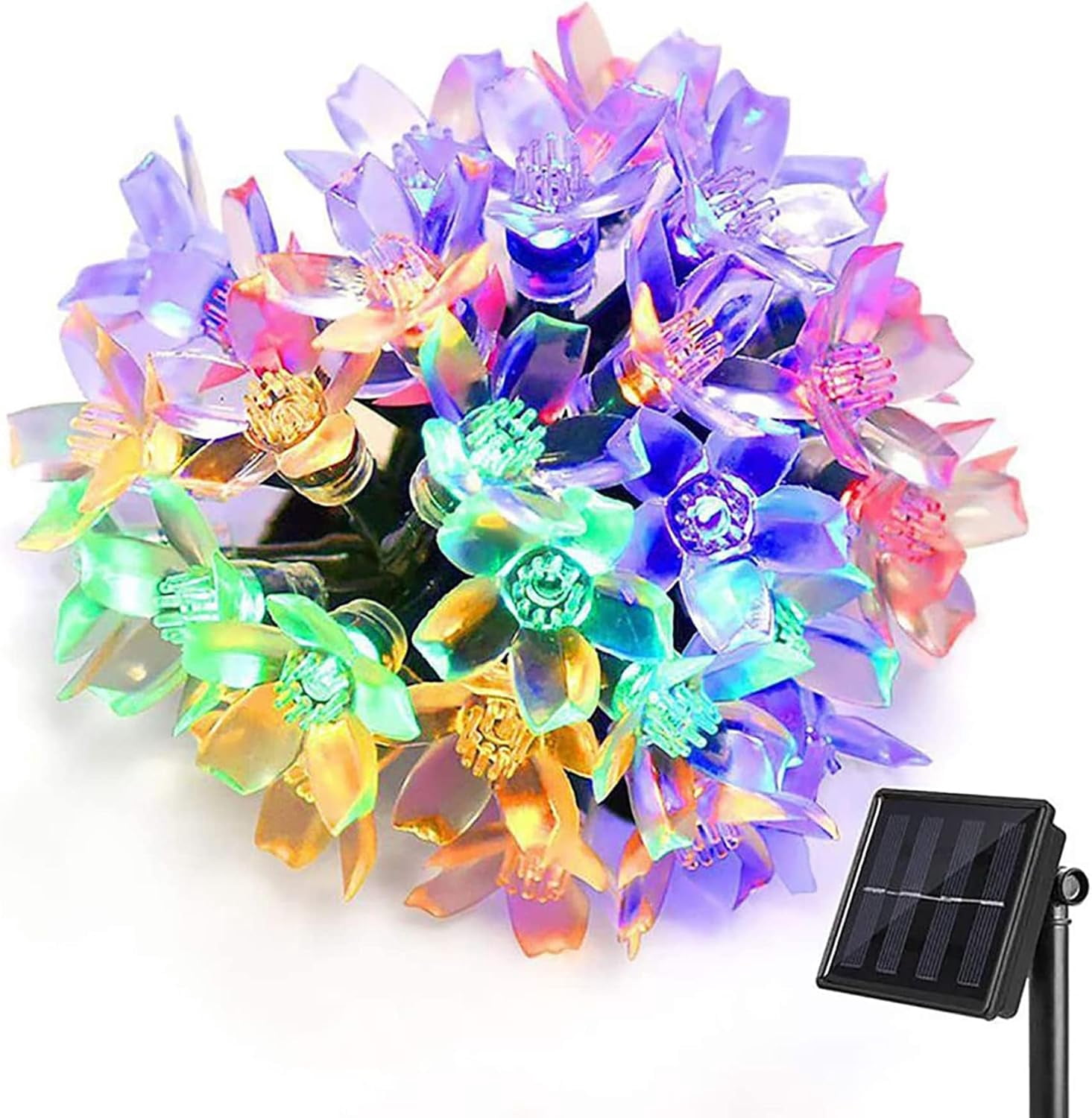 Solar Cherry Blossom Light String, 104FT 300 LED Waterproof Flower ...