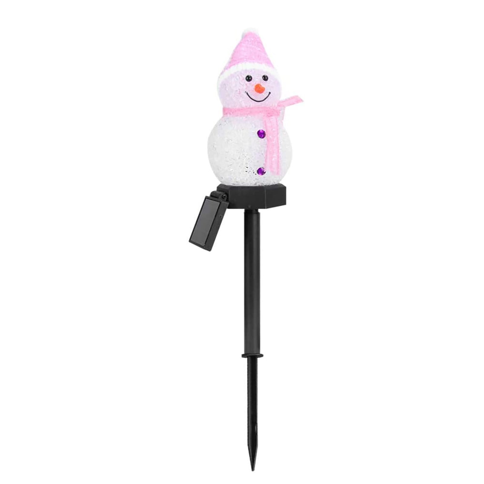 Solar Christmas Snowman Garden Stakes Lights Outdoor Solar Snowman ...