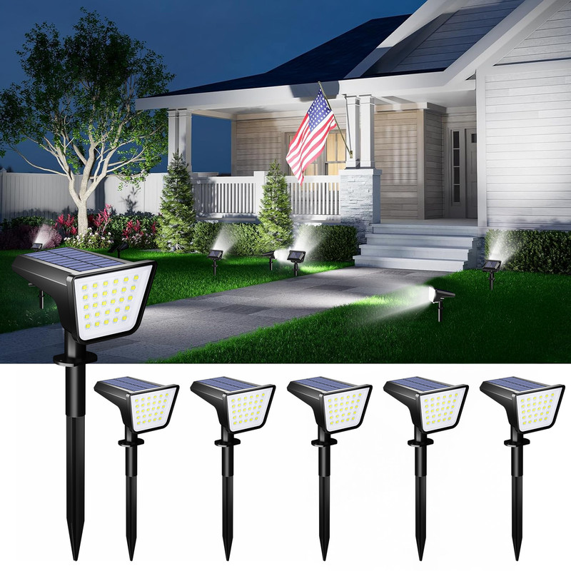 SZRSTH Solar Lights Outdoor, 6 Pack Waterproof LED Lights for Outdoor ...