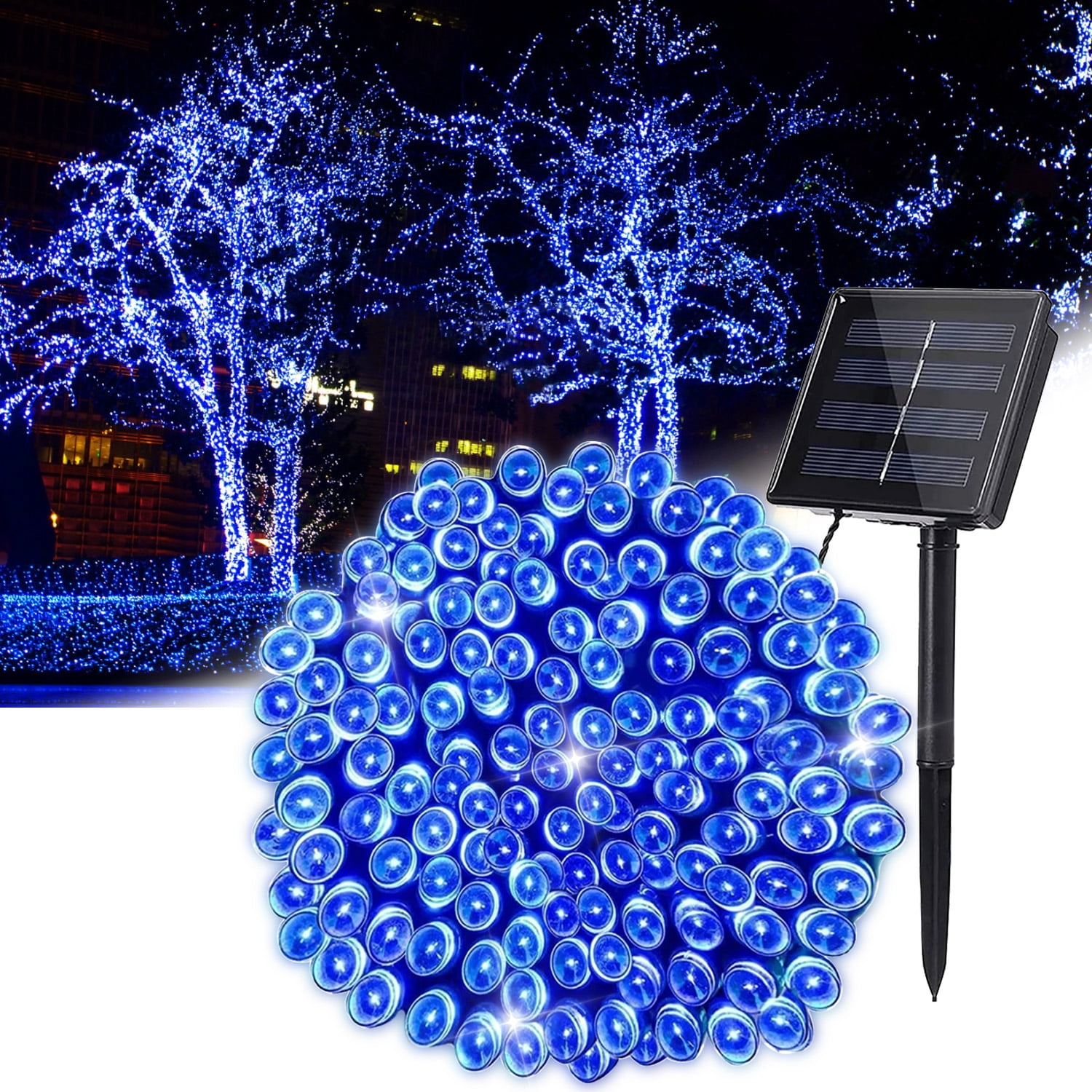 Solar Christmas String Lights, Fairy String Lights, 72 ft 200 LED 8 ...
