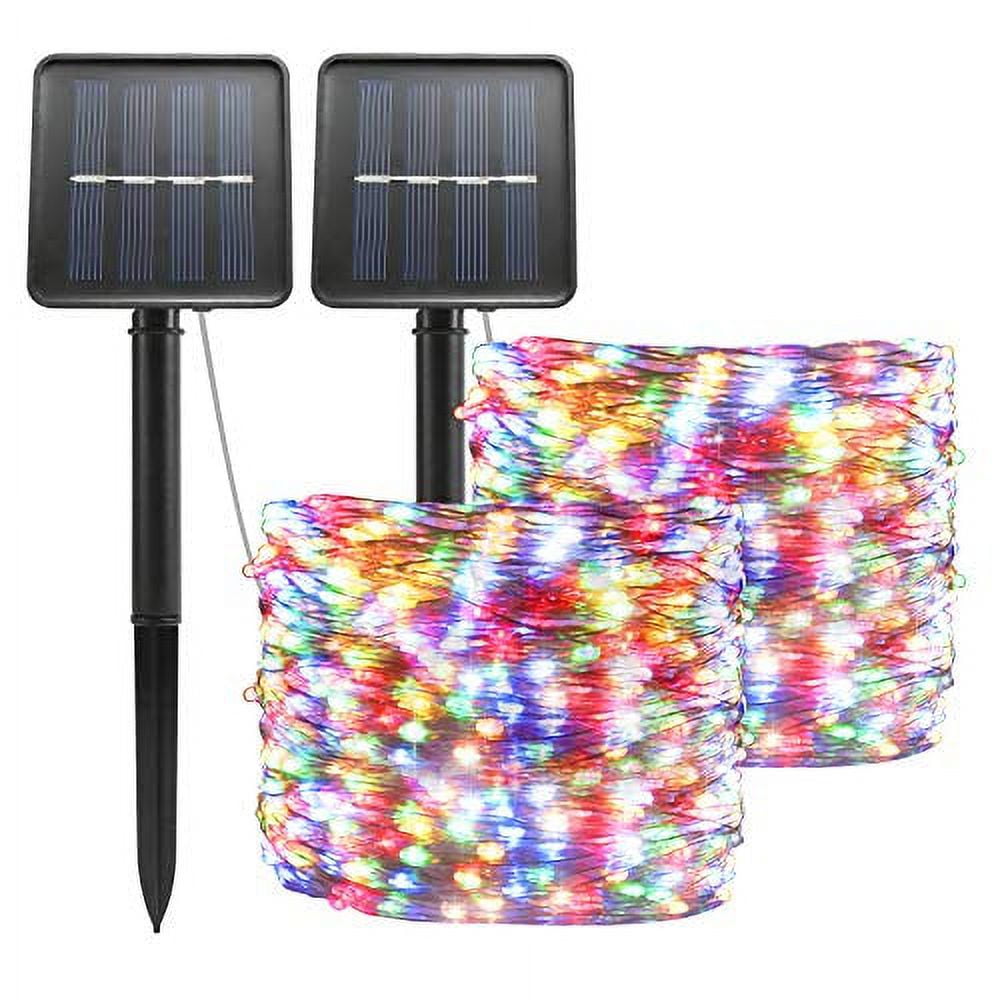Solar Christmas String Lights Multicolor Outdoor Waterproof 100 LED?2 ...
