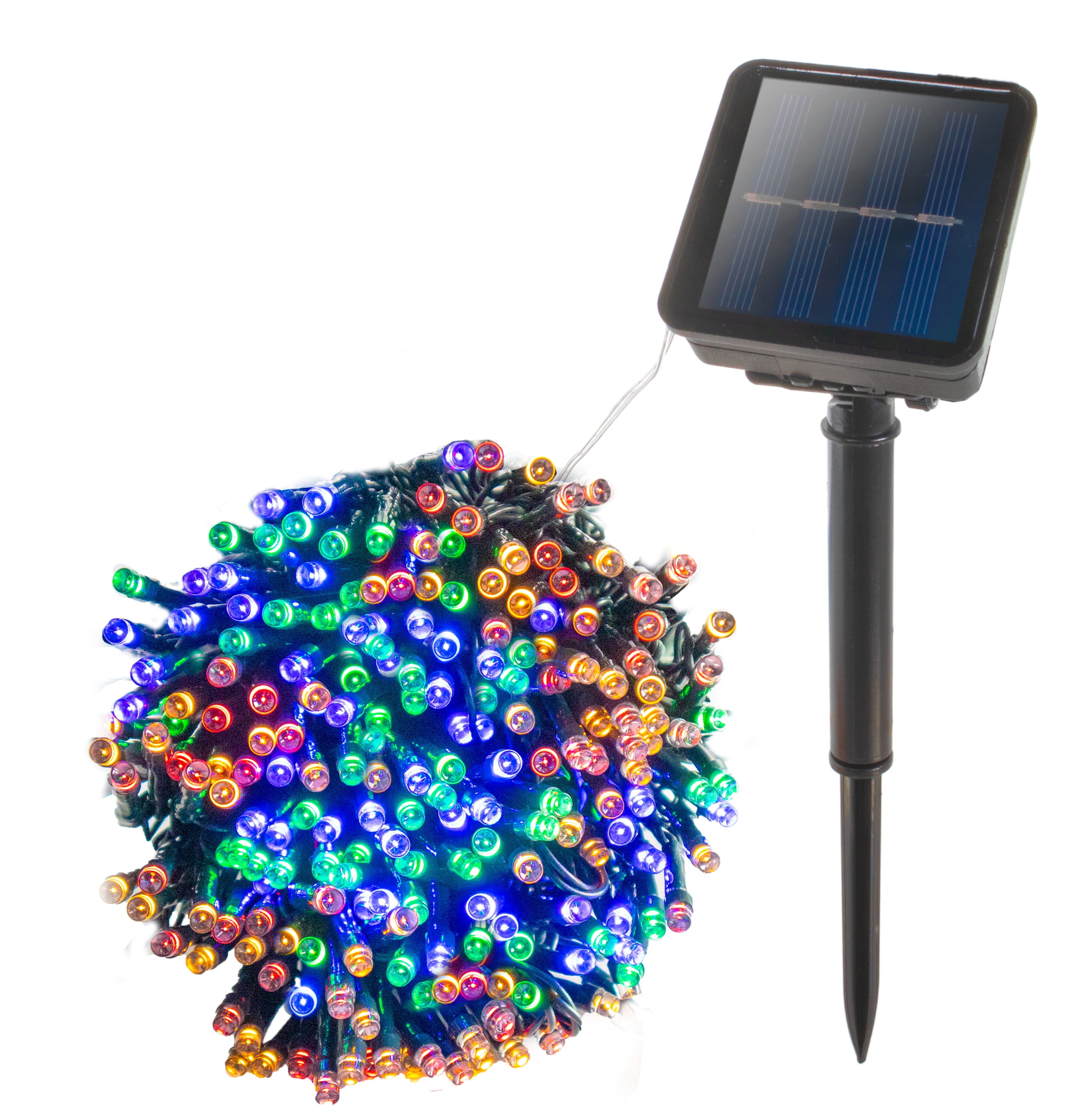Solar Christmas String Multicolor RGB Lights Outdoor - 72ft 200 LED, 8 ...