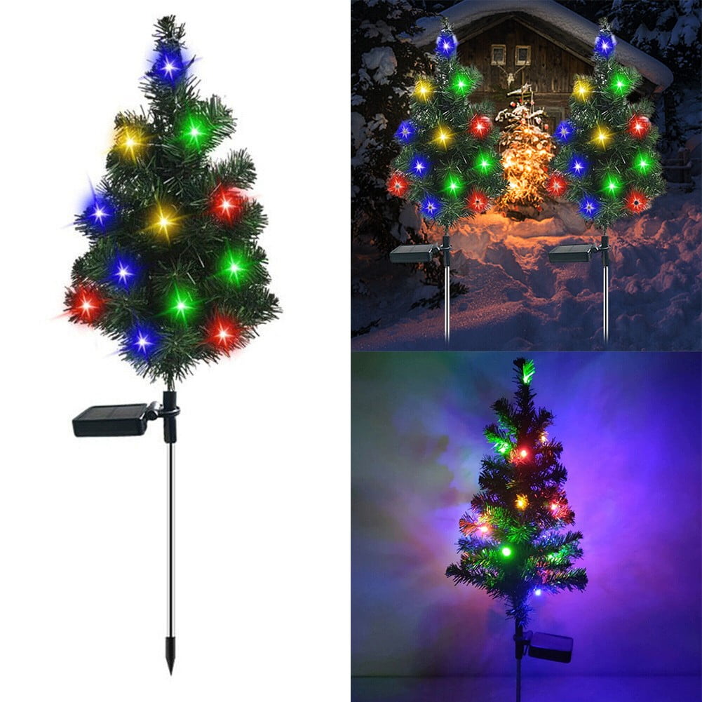 Solar Christmas Tree Light LED Light Tree Solar Lamp Last Up 8H for ...