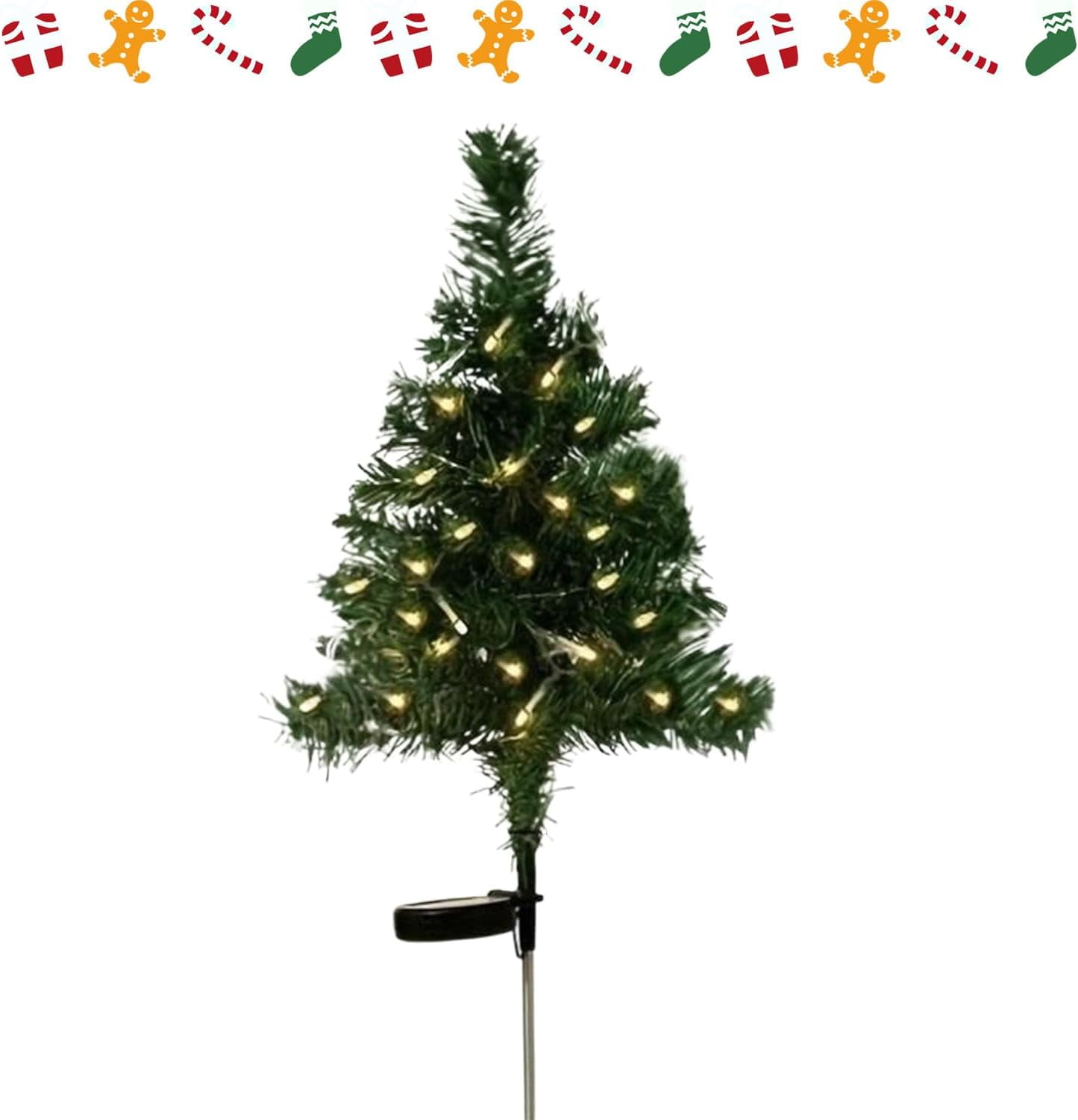 Solar Christmas Tree Lights Holiday Decorations, 4-in-1 Aurora Haven ...