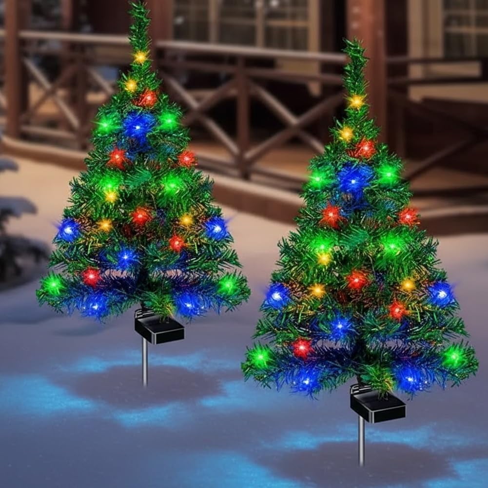 Solar Christmas Tree Lights Holiday Decorations, Outdoor Courtyards ...