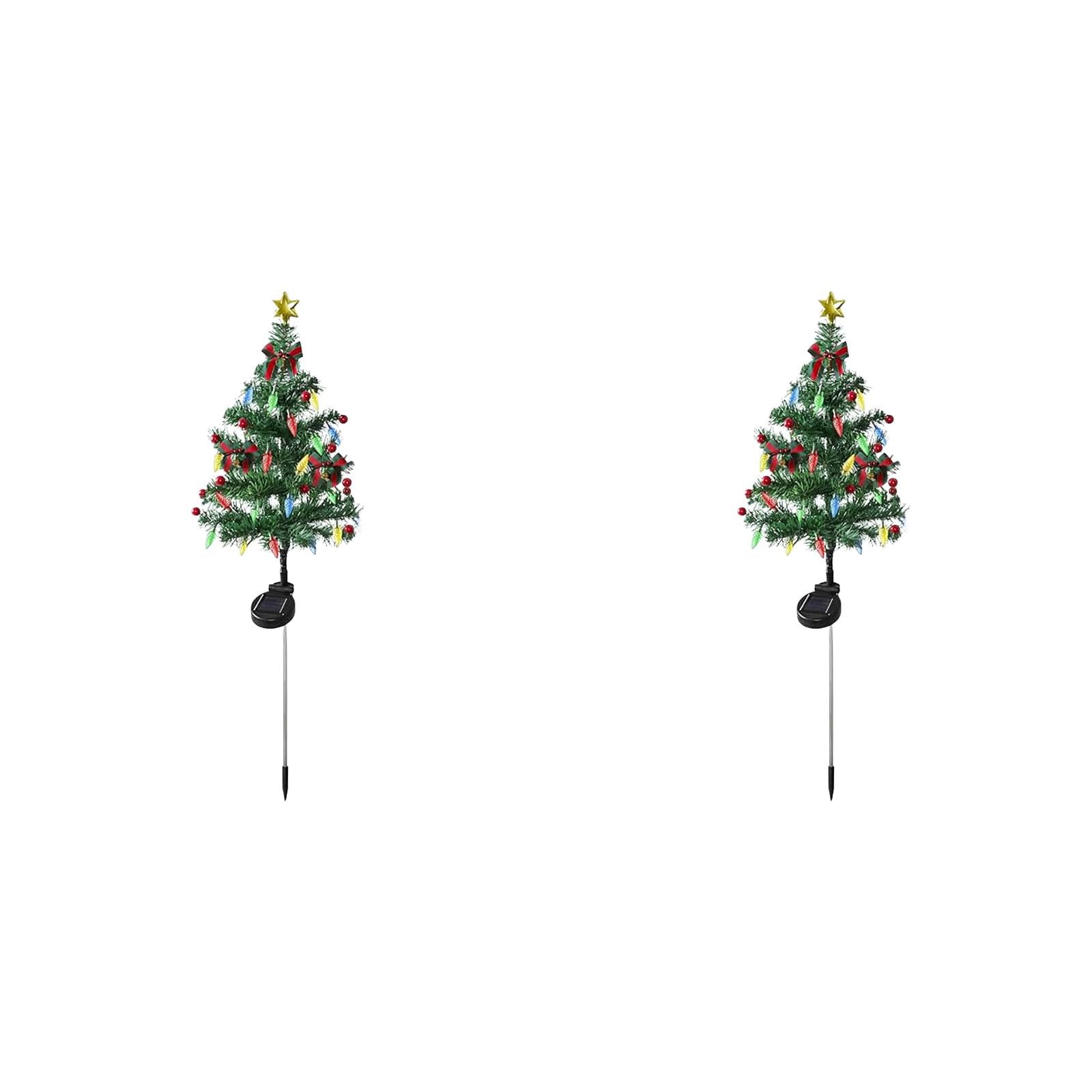 Solar Christmas Tree Lights Outdoor Decor,Waterproof Solar Powered LED ...