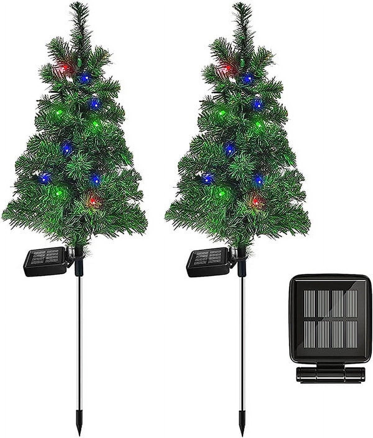 Solar Christmas Trees for Outside Decorations - Outdoor Waterproof LED ...