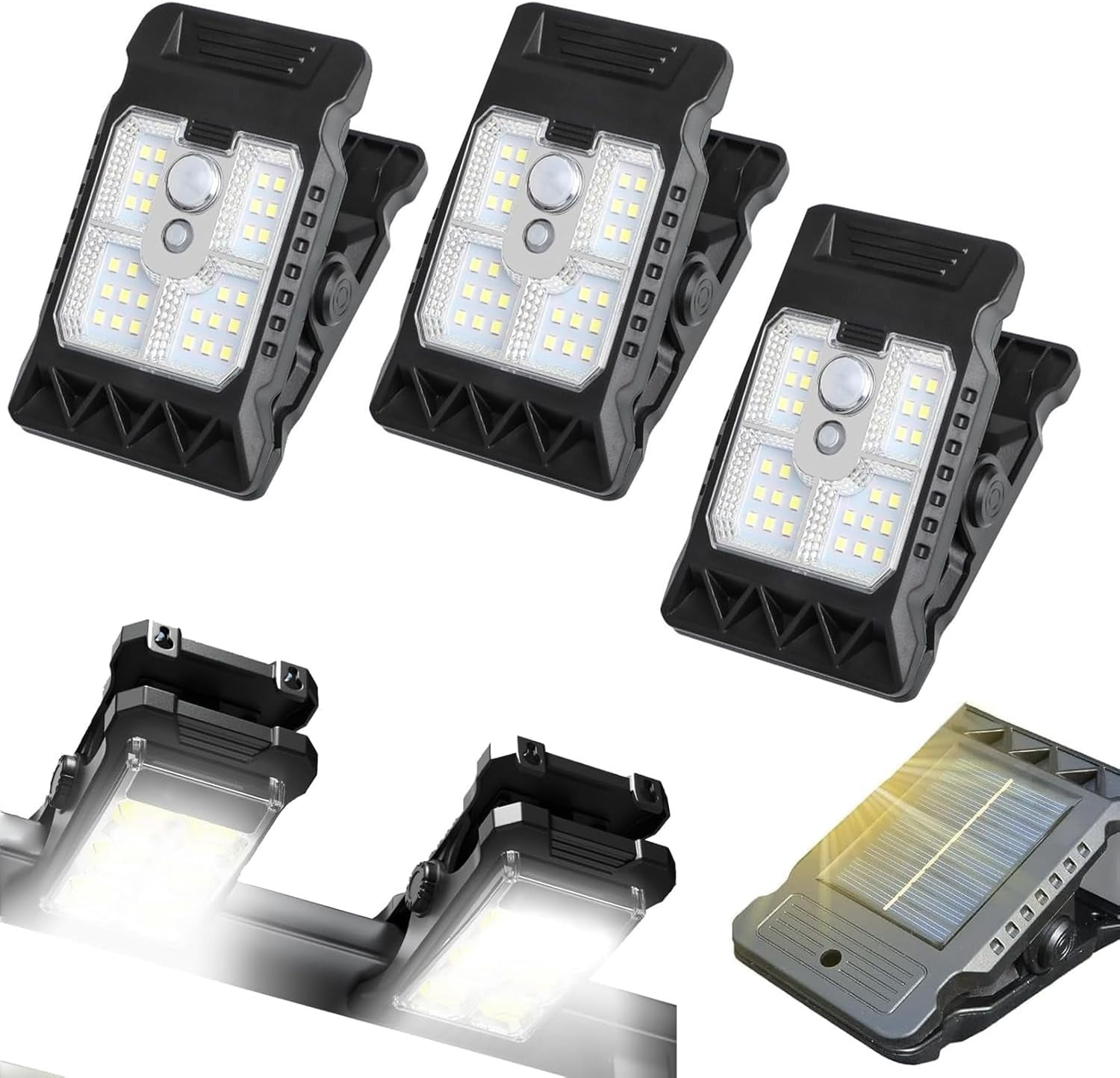 Solar Clip Light With Motion Sensor, 2026 new Clamp On Solar Lights For ...