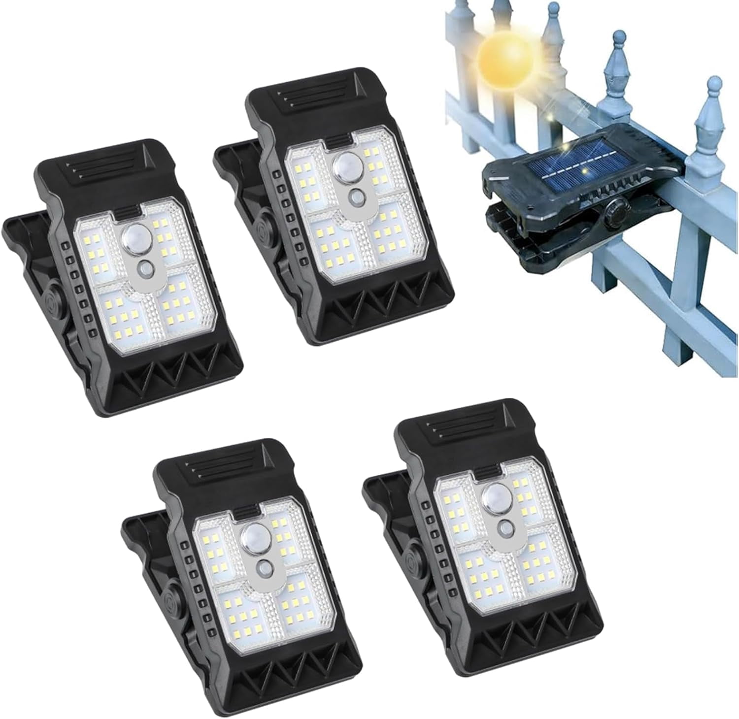 Solar Clip Light with Motion Sensor, 2026 New Waterproof Portable ...