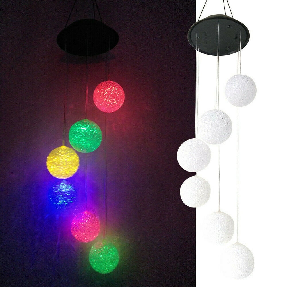 LINKPAL Solar Color Changing LED Wind Chimes Home Garden Yard Decor ...