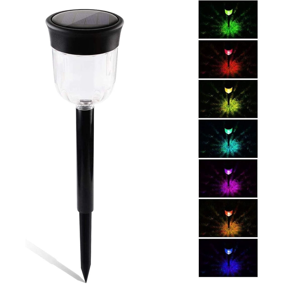 Solar Color Changing Light, Solar Seven-Colors Outdoor Garden Street ...