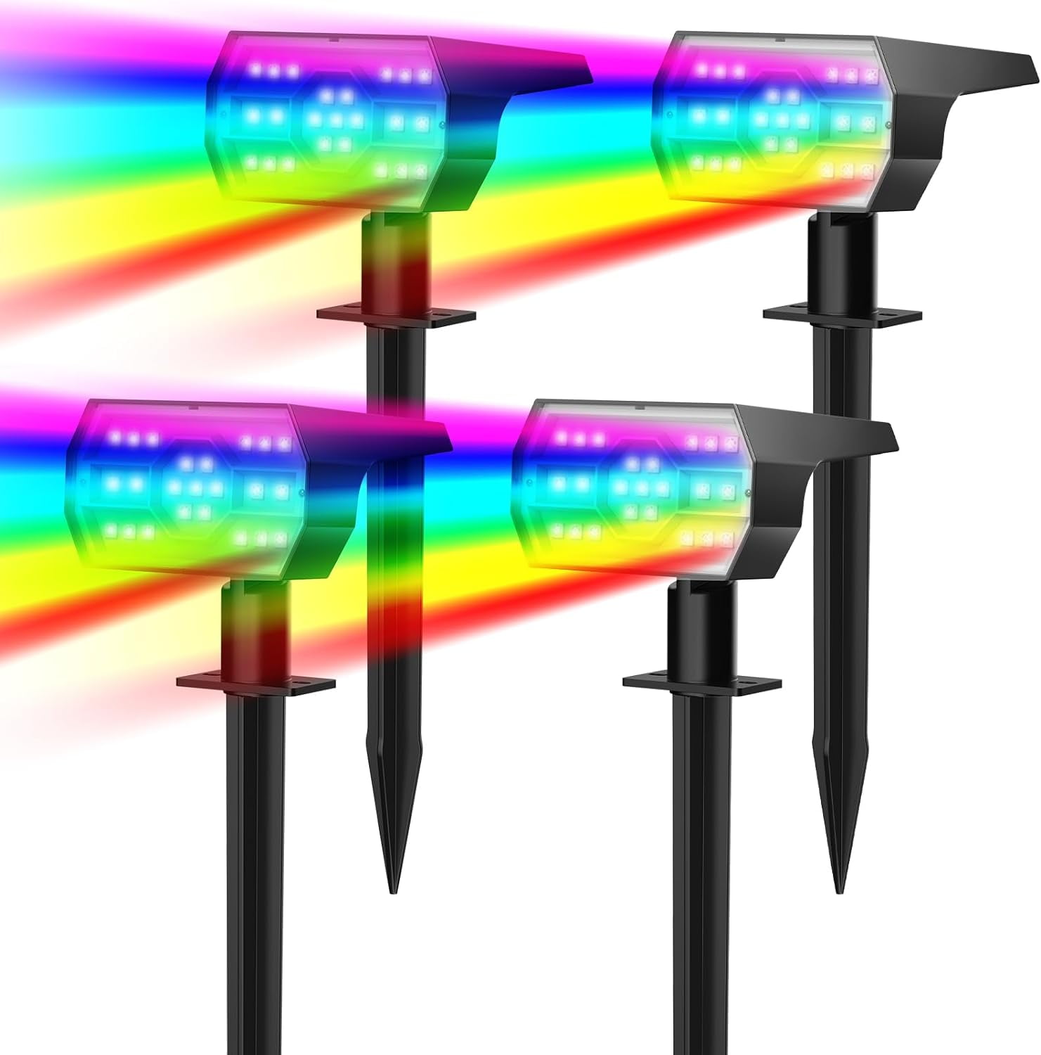 Solar Color Changing Lights, 7 Lighting Modes Solar Lights Outdoor ...