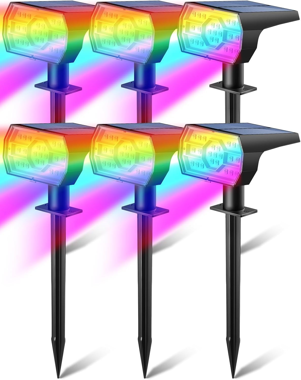 Solar Color Changing Lights Outdoor, 7 Lighting Modes Solar Lights ...