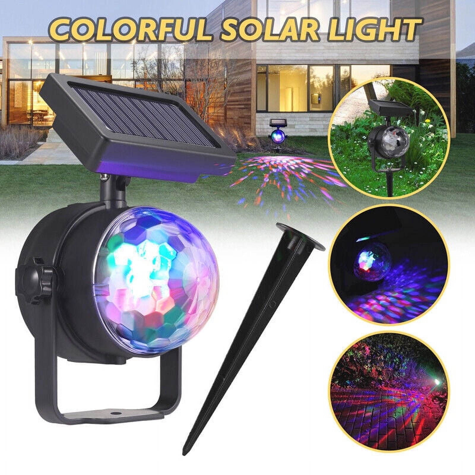 Solar Color Changing Lights Outdoor Landscape Lights, Multi-Color RGB ...