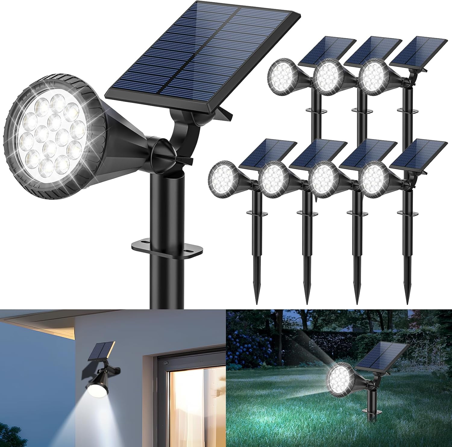 Solar Color Changing Lights Outdoor Waterproof, 7 Modes/6 Pack ...