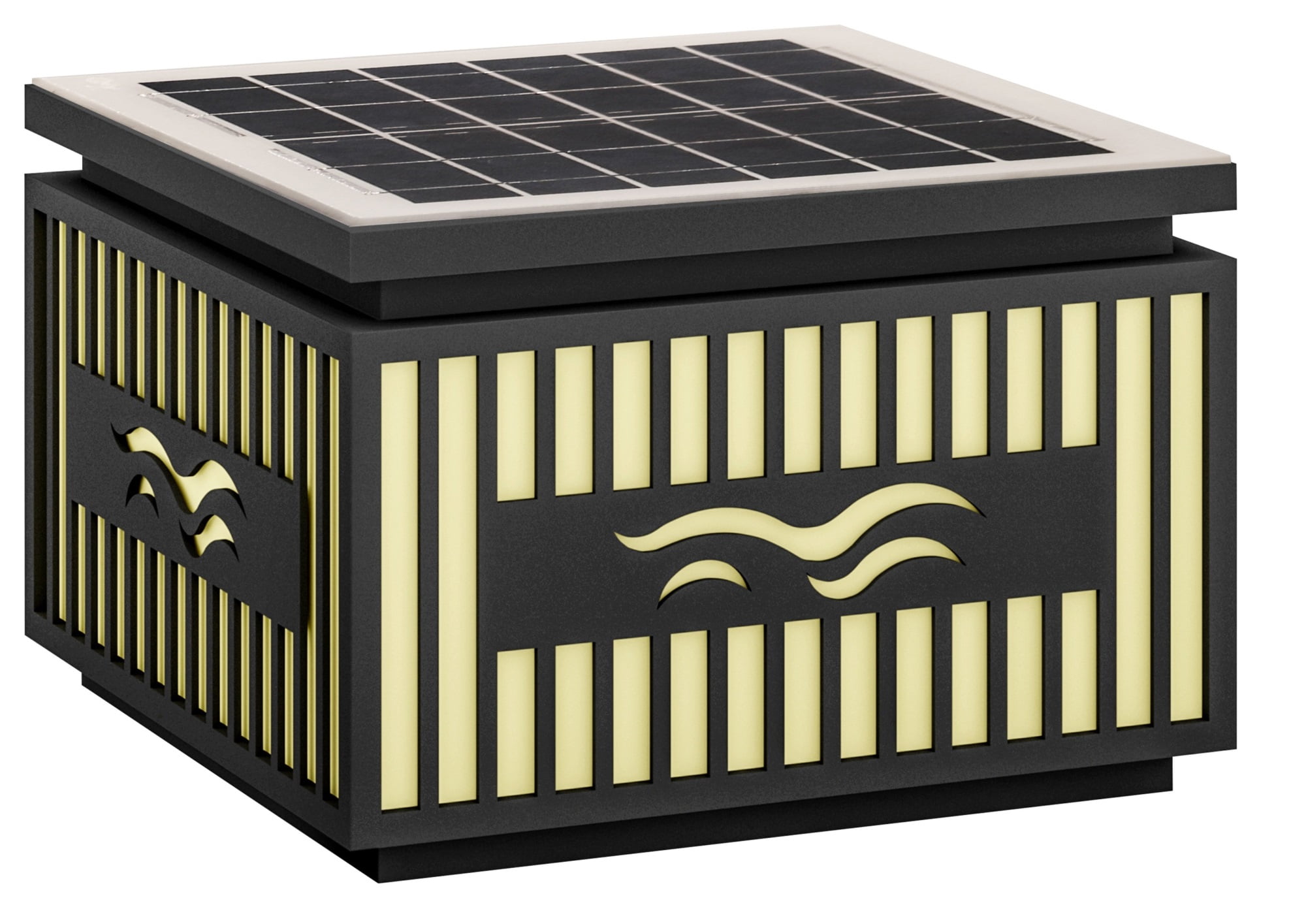 Solar Column Headlight Outdoor, LED Solar Flashlight Chinese-style ...