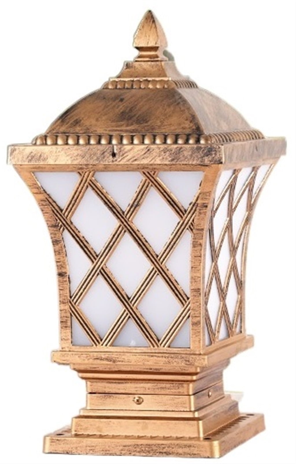Solar Column Headlight Outdoor, LED Solar Torch Light Diamond Shade ...