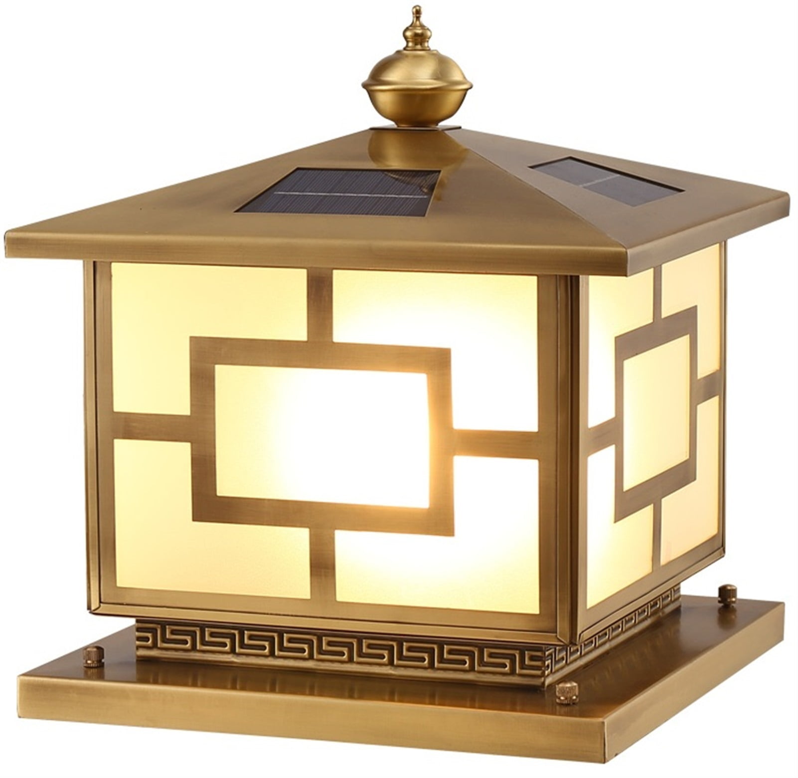 Solar Column Headlight Outdoor, LED Solar Torch Light Outdoor Garden ...