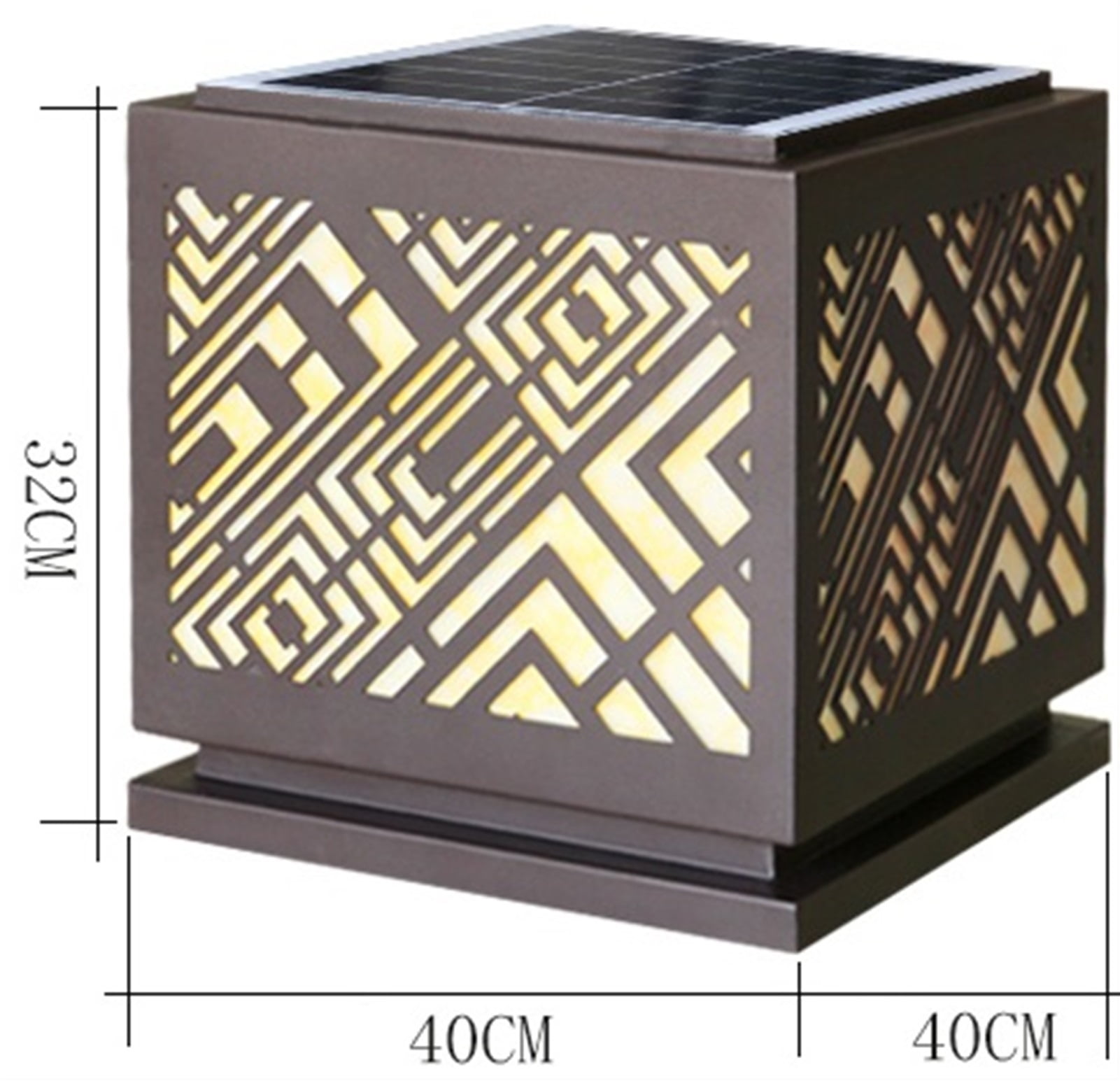 Solar Column Headlight Outdoor, LED Solar Torch Light Wall Light Gate ...
