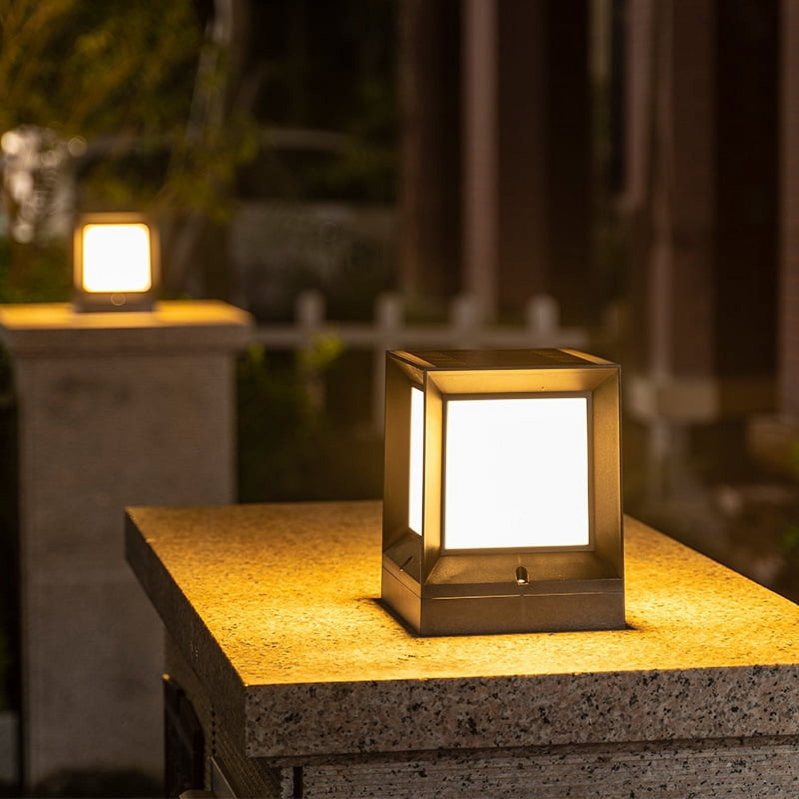 Solar Column Lamp Household Waterproof Enclosure Villa Outdoor Garden ...