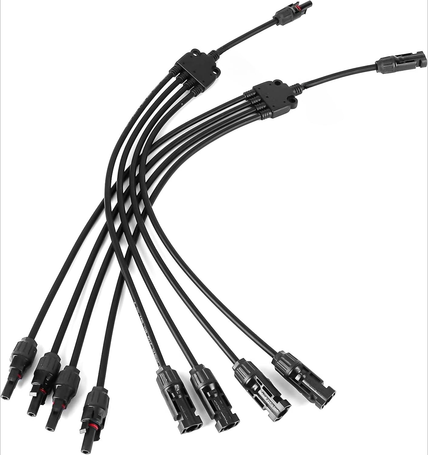 Solar Connector Kit – Y Branch Parallel Adapter Cable Plug Set for Solar Panel Extension, MC4 ...