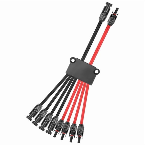 Solar Connectors Cable 2 to 8 Y Branch Cable Connector for Solar Panel ...