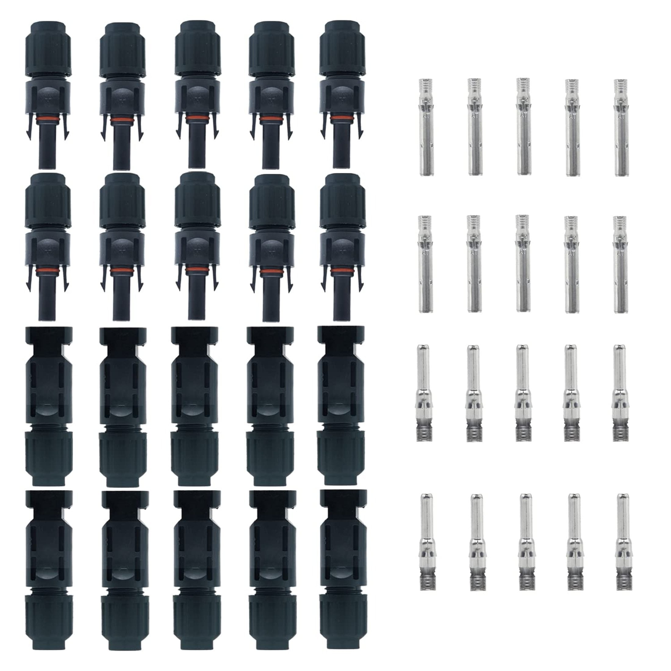 Solar Connectors Set - 20PCS Waterproof Male/Female for Solar Panels ...