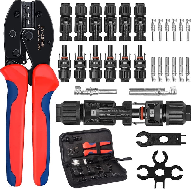 Solar Connectors Tool Kit - 6 Pairs Solar Connectors 2 PCS Spanner ...