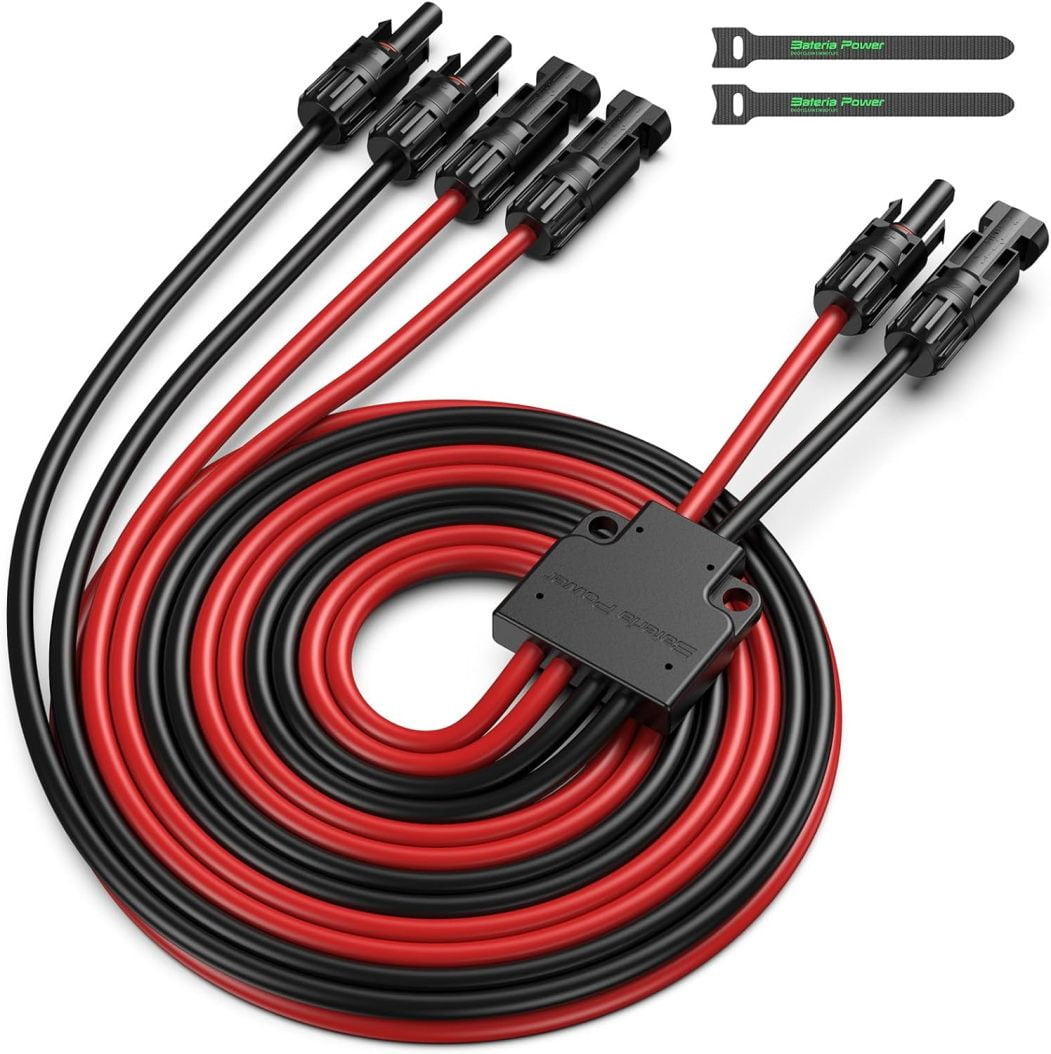 Solar Connectors for 2 Solar Panels, IP68 Waterproof Solar Panel ...