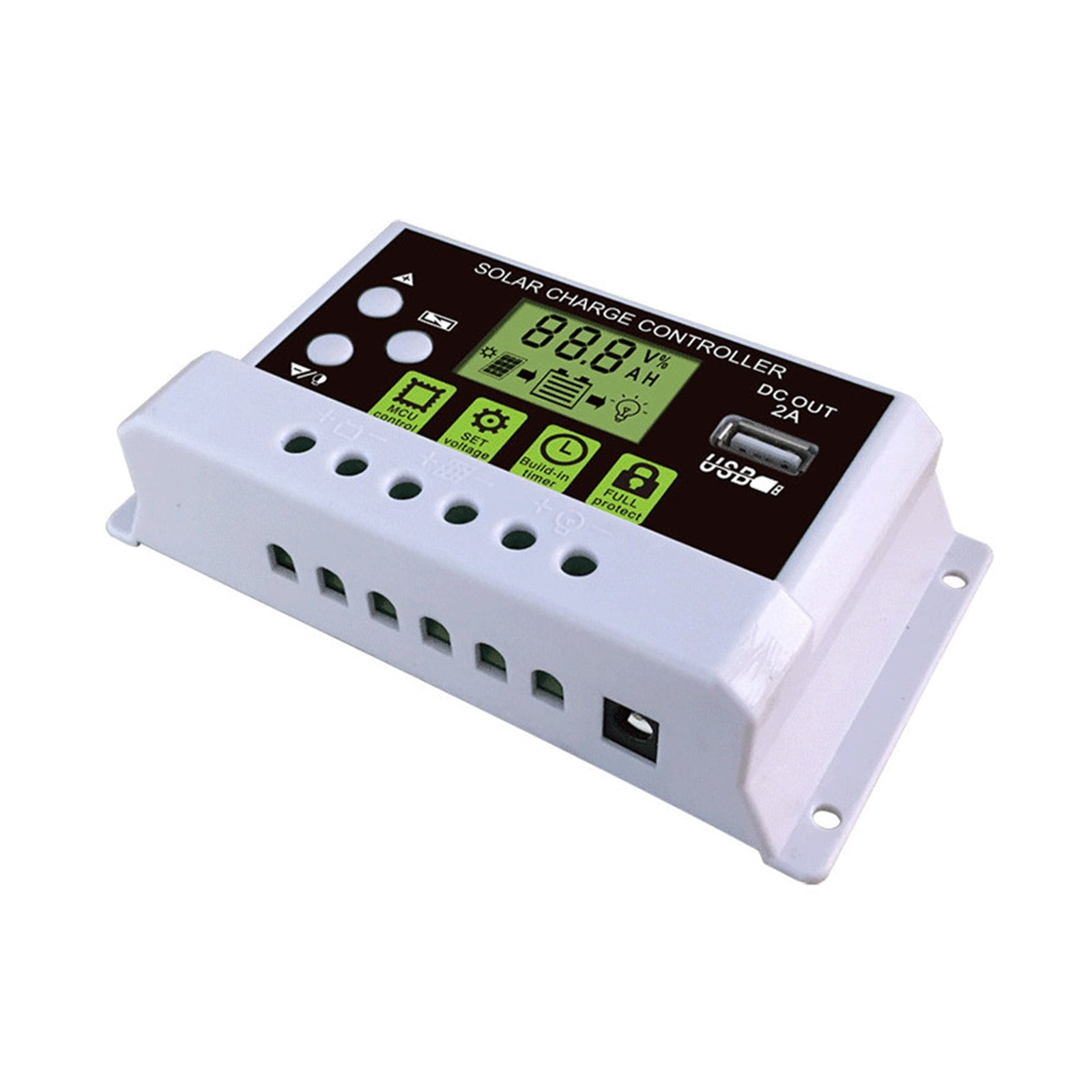 Solar Controller 10A 20A 30A 40A 50A 60A Auto 12V 24V Charge Discharge Controller PWM USB DC ...