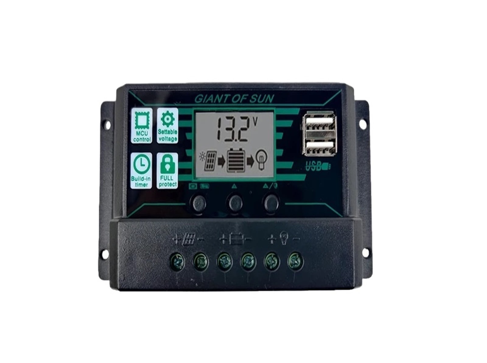 Solar Controller PWM 60A 50A 40A 30A 20A 10A Charge And Discharge Controller 12V 24V Auto LCD ...