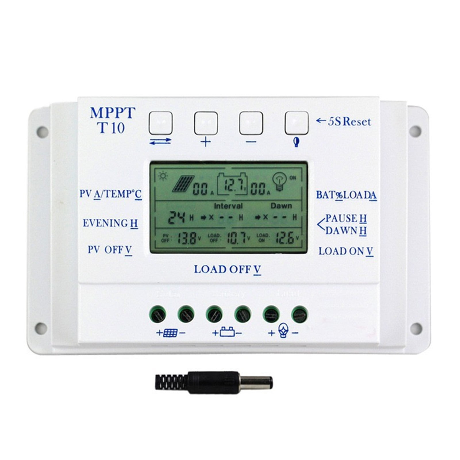 Solar Controller Zero Level 10A 12/24V PWM LCD Automatic Identification ...