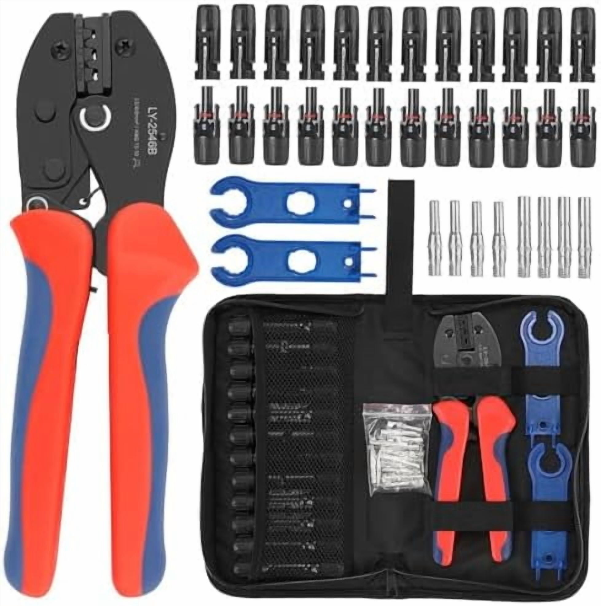 Solar Crimper Tool Kit 15PCS Solar Tools - a Crimper, 12 Pairs Solar ...