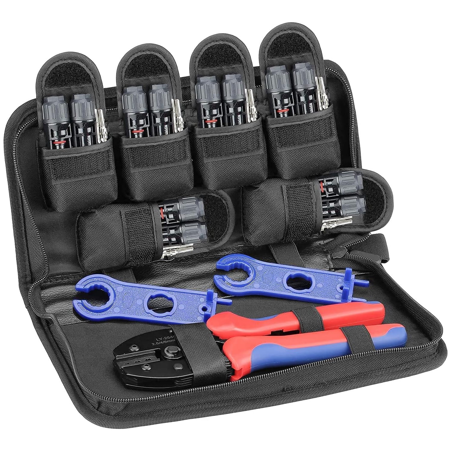 Solar Crimper Tool Kit - Crimper, 6 Pairs Connectors, Spanner Wrench ...