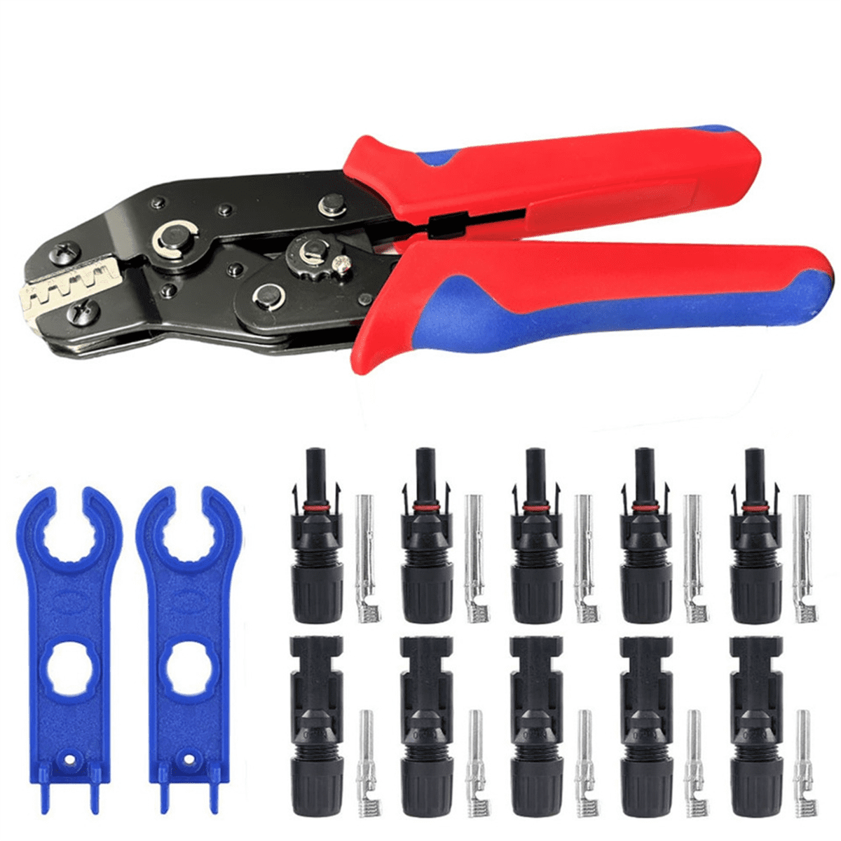 Solar Crimping Tool Set Photovoltaic Connector Kit 1000V 30A Panel ...