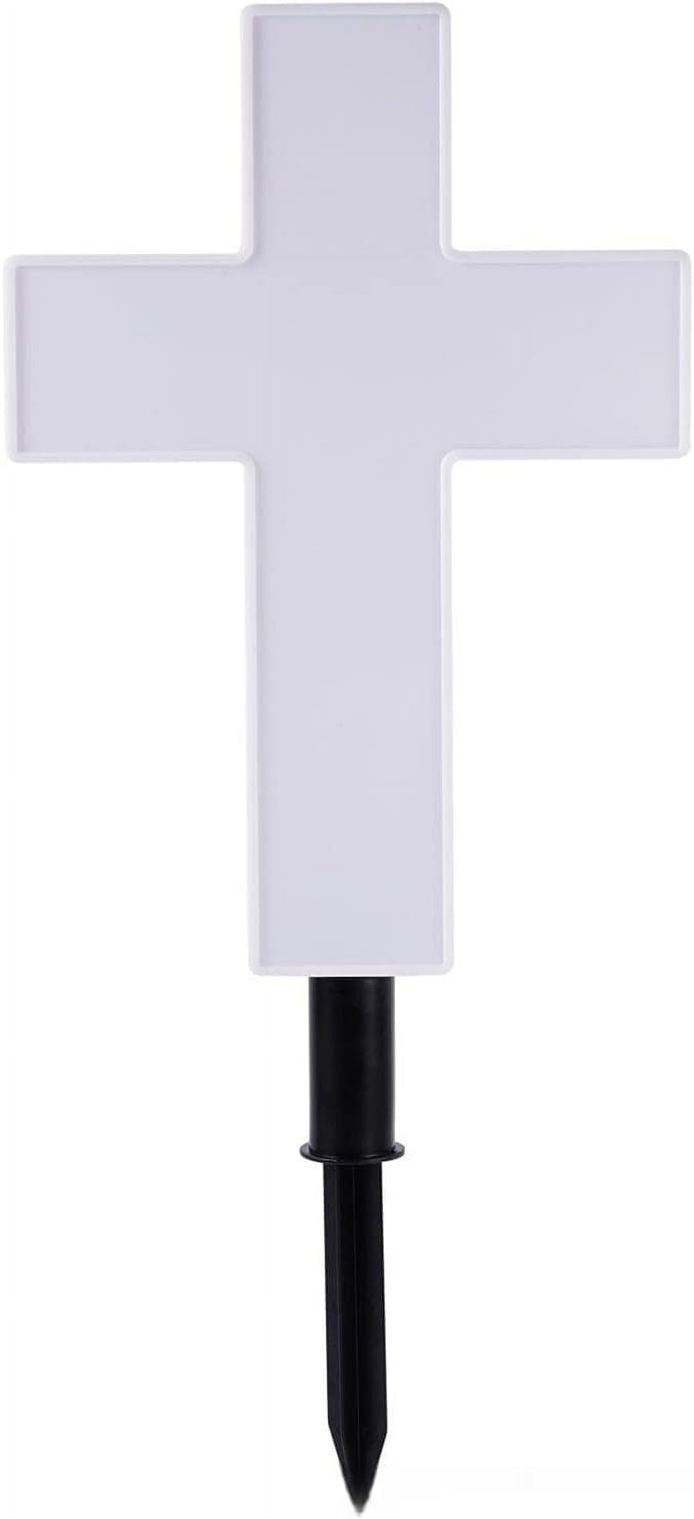 Solar Cross Garden Stake Outdoor Lights, Solar Cross for Cemetery ...