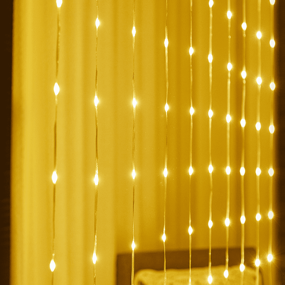 Solar Curtain Light 280 Led 9.8x9.8ft with Remote Control for Patio ...