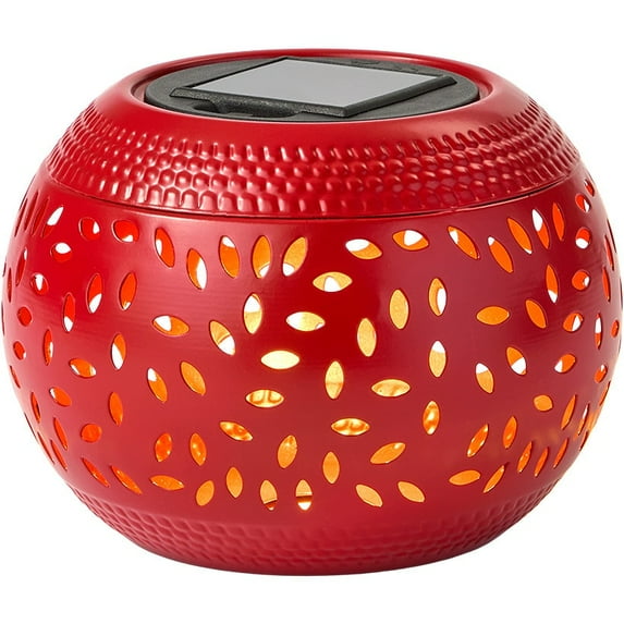 Solar Cutout Shadow Cast Round Table Lanterns - Walmart.com