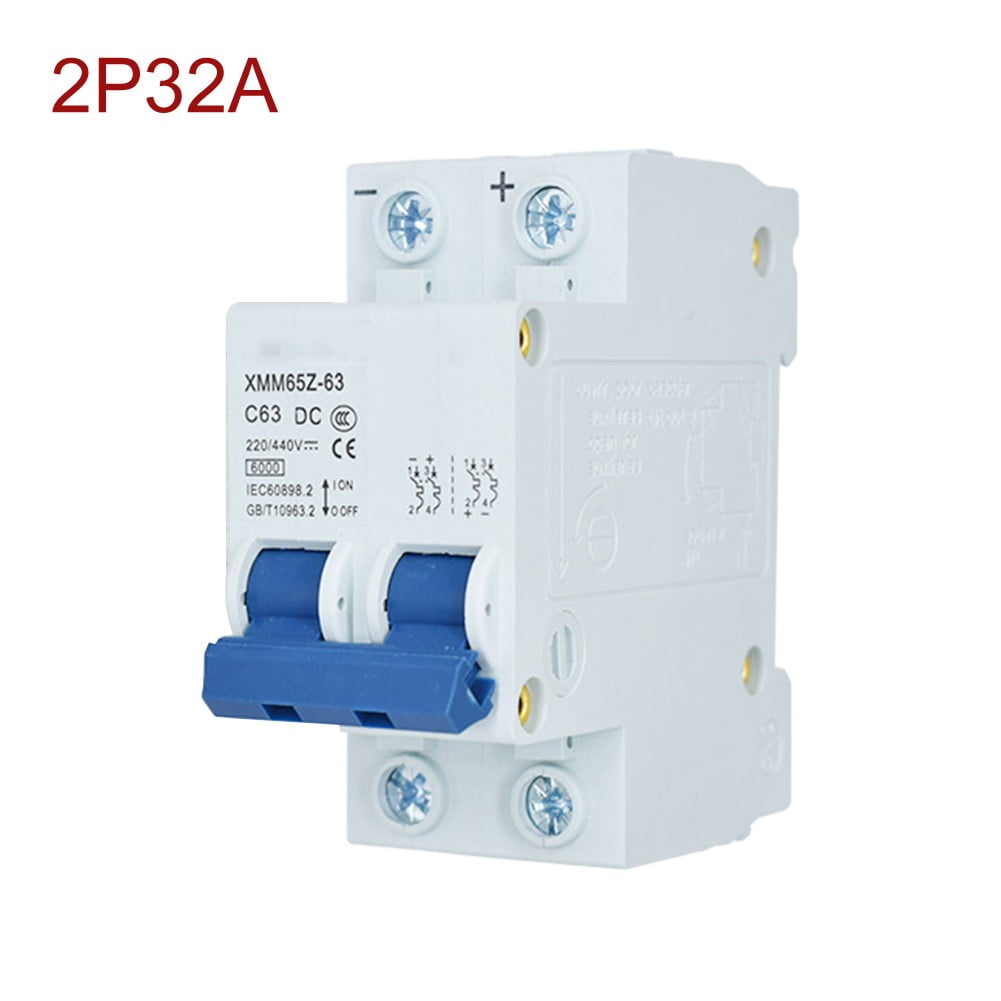 Solar DC Circuit Breaker 2 Pole MCB 32A Air Switch Circuit Break AB ...
