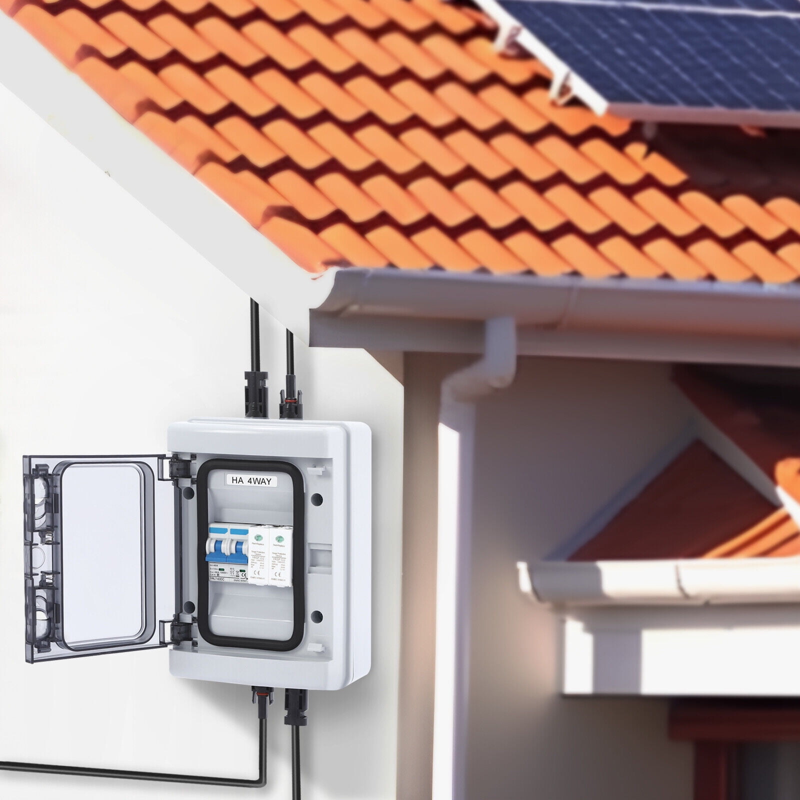 Solar DC String Box PV Combiner Box for Solar Panel W/Vent Valve ...