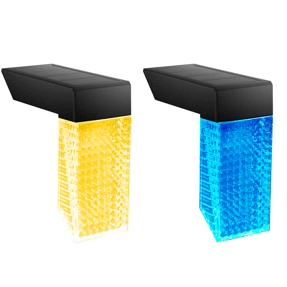 Solar Deck Light Outdoor with Color Changing LED Light for Porch Pool ...