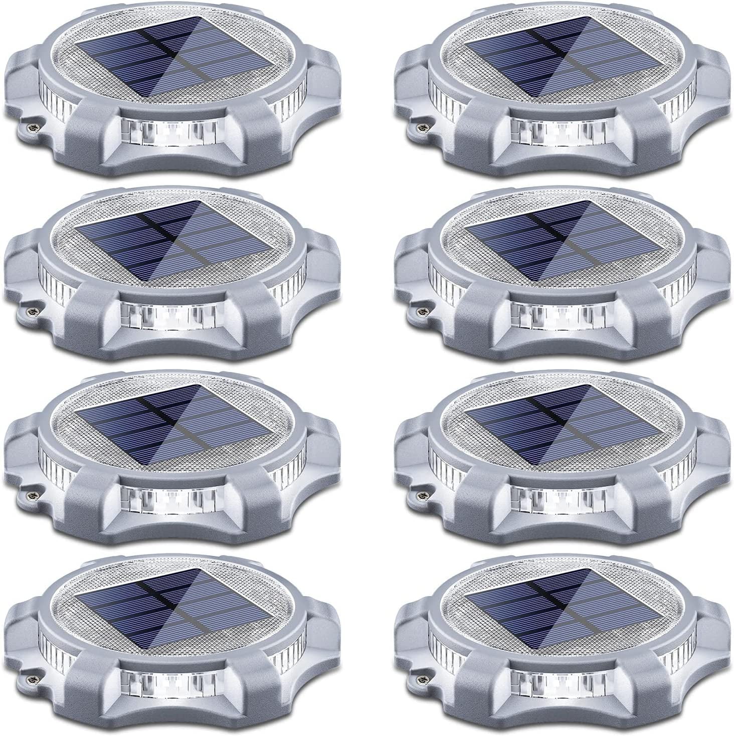 Solar Deck Lights Outdoor 2 Modes Led Dock Driveway Markers Light ...