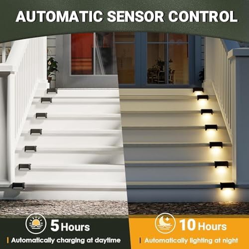Solar Deck Lights Outdoor 20 Pack, Solar Step Lights Waterproof Led ...