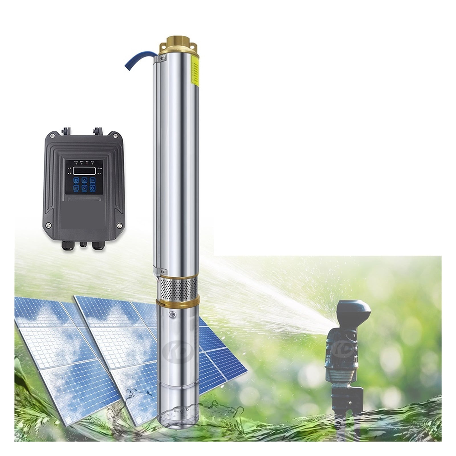 Solar Deep Well Water Pump Home Submersible Water Pump Solar ...